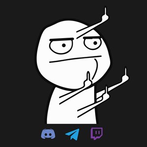 Animated Middle Finger Emote for Twitch Discord Telergam - Etsy Australia