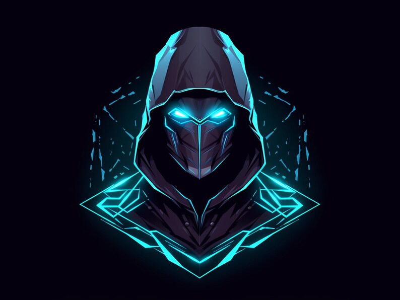 Cyber Assassin Twitch PFP Gaming Avatar Digital Art - Etsy