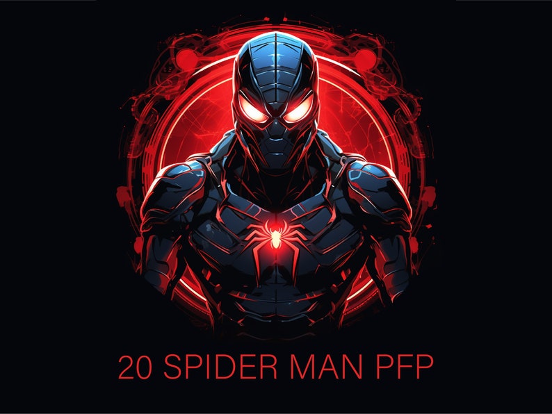 Spider Man Profile Picture Avengers PFP Icon Digital - Etsy
