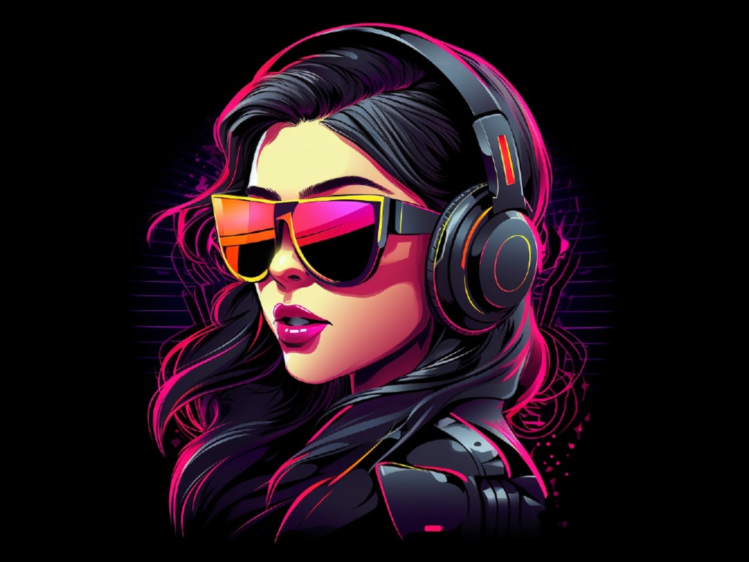 Cyber Girl PFP Gamer Avatar for Twitch Discord Streamer Profile Picture ...
