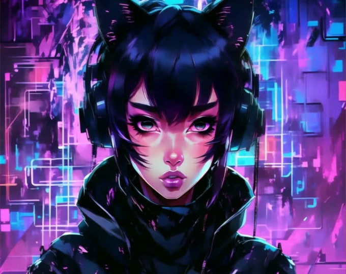 Anime Girl PFP for Twitch Discord Streamer Gaming Logo Profile Picture ...