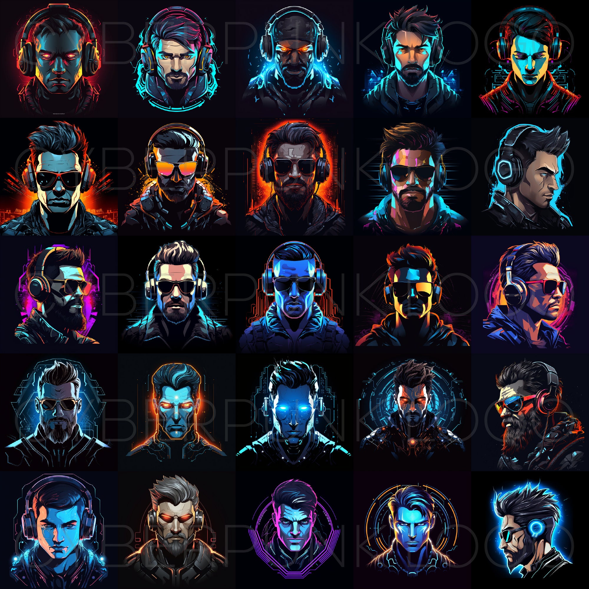 Cyberpunk Gaming Profilbild PFP Icon Twitch Youtube DIscord - Etsy.de