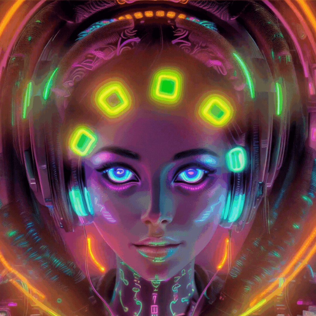 Neon Girl Animated Discord PFP Cyberpunk Art Gif File - Etsy