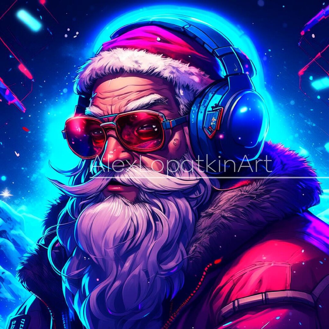 Gaming Santa Profile Picture Xmas PFP Gamer Logo for Twitch - Etsy