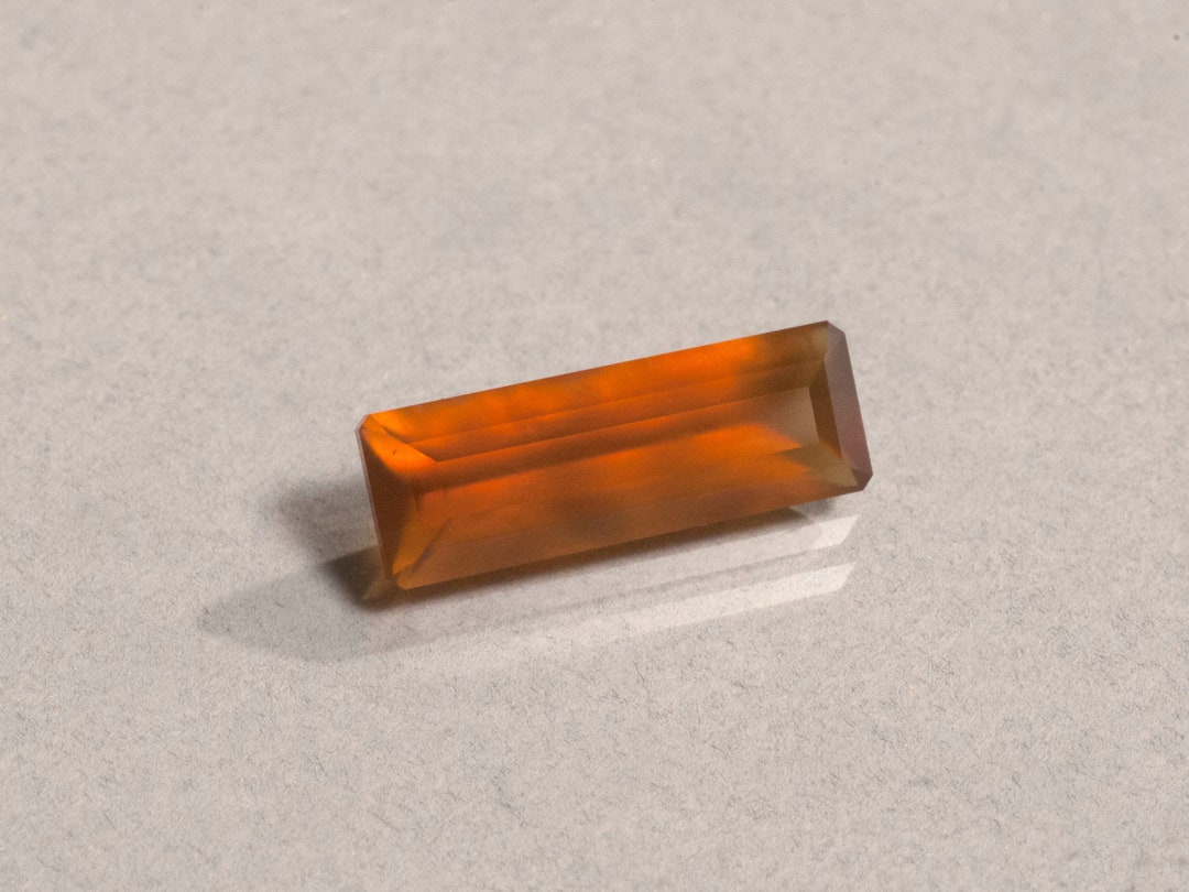 Dying Ember of a Funeral Pyre. Orange Brown Chalcedony Rectangular ...