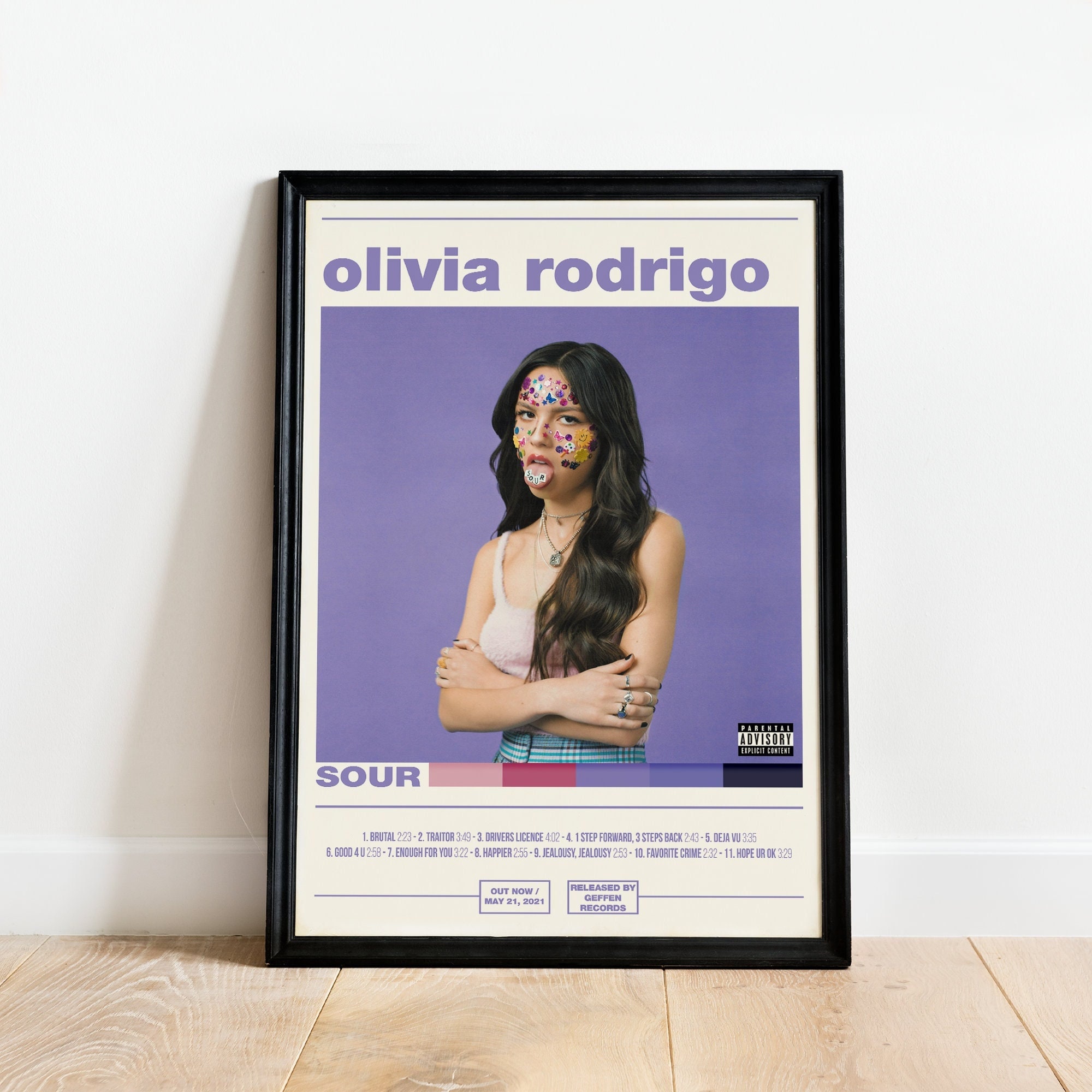 Olivia Rodrigo "Sour" Album Poster