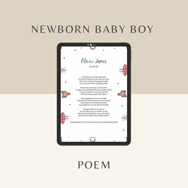 Baby Poem - Etsy