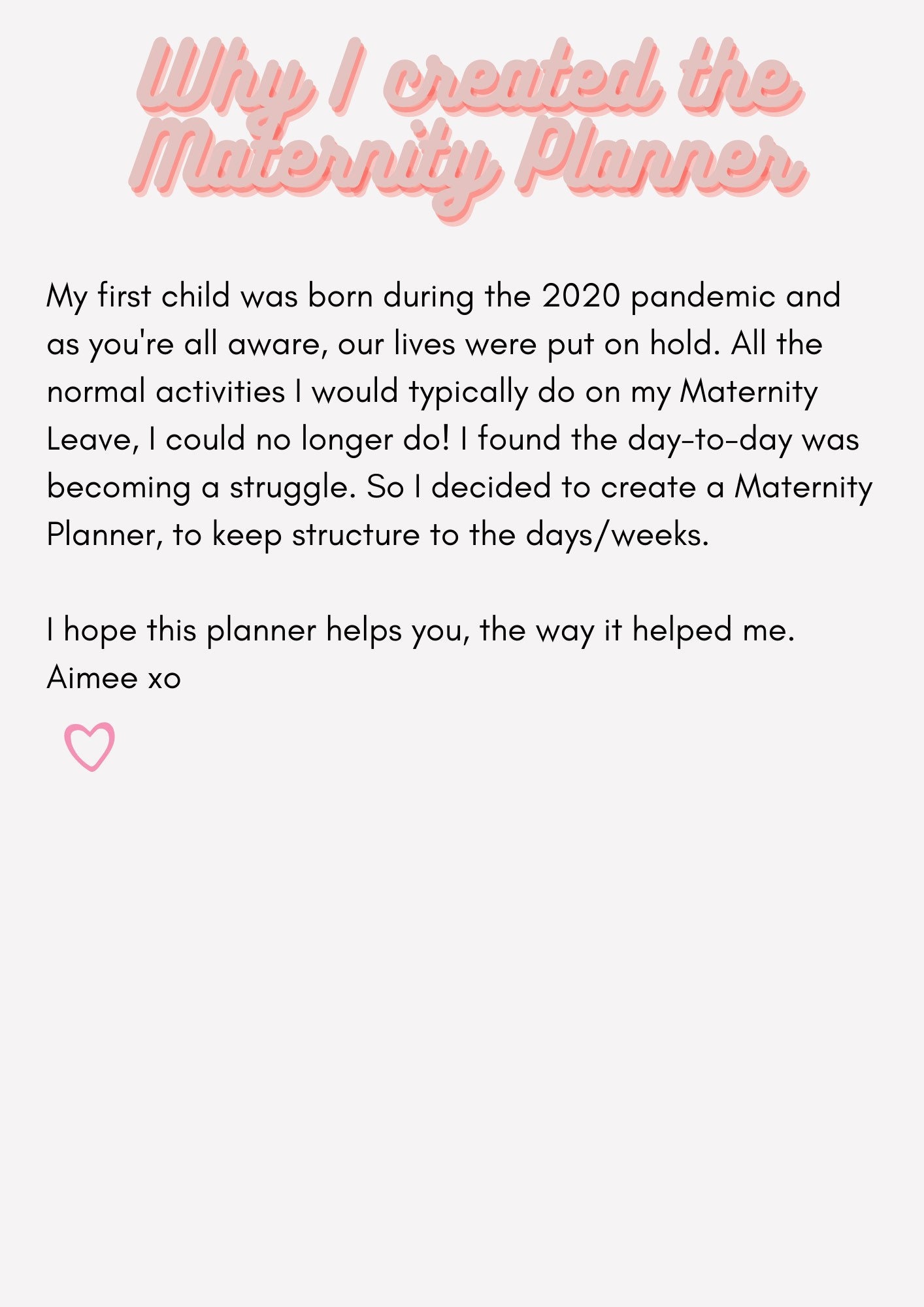 Maternity Leave Weekly Planner, Digital Planner, Editable Planner ...