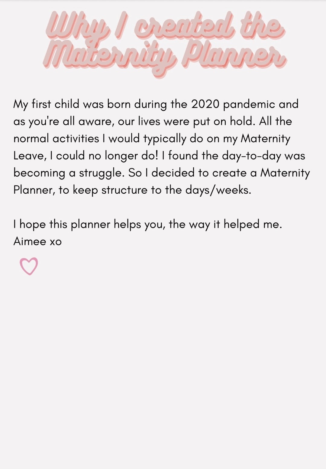 Maternity Leave Weekly Planner, Digital Planner, Editable Planner ...