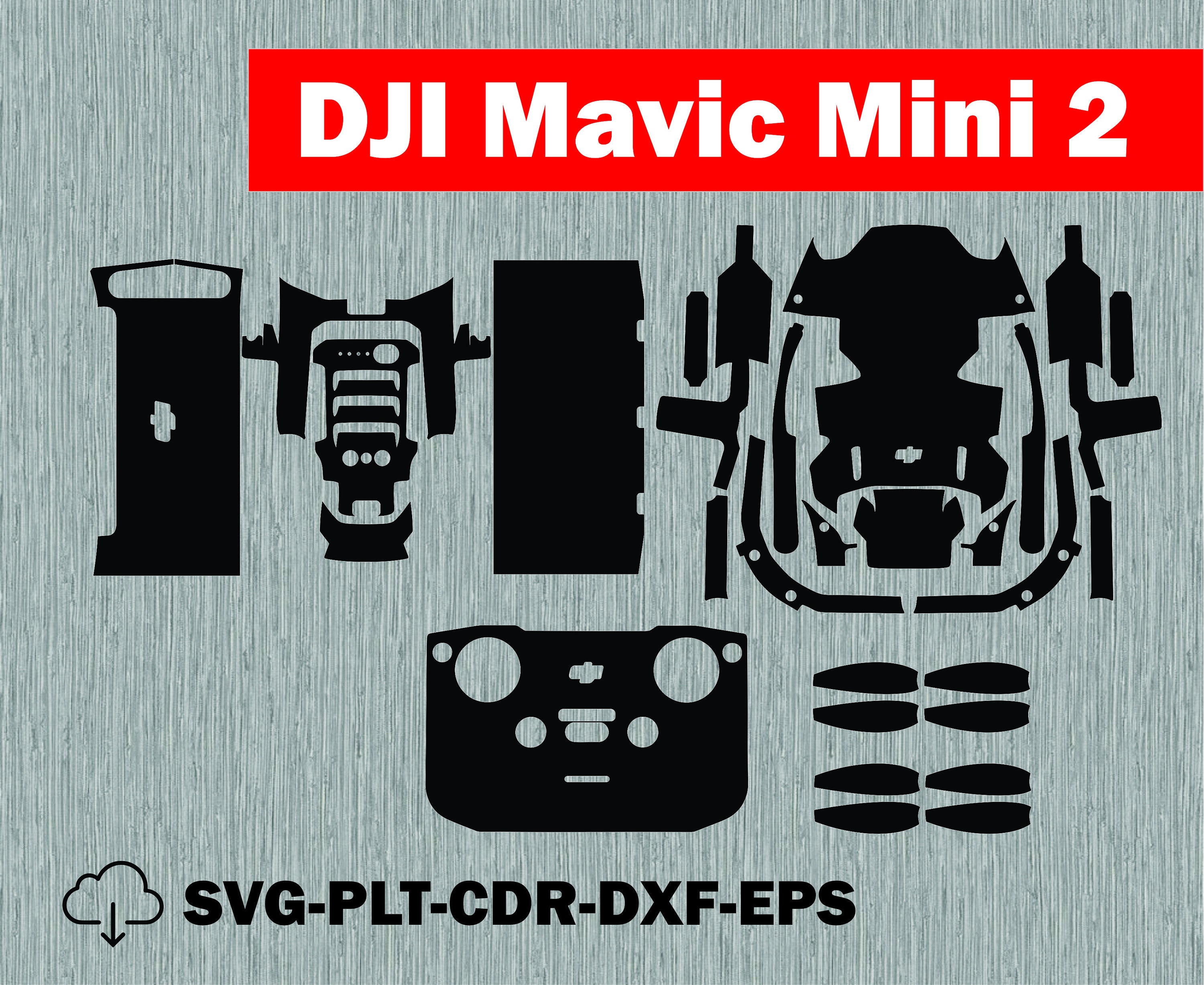 DJI Mavic Mini 2 Skin Template Vector Skin Die Svg Cdr Plt Al - Etsy