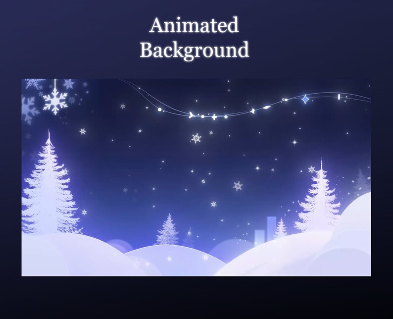 Dreamy Winter Animated Stream Overlay Package for Twitch /transition ...