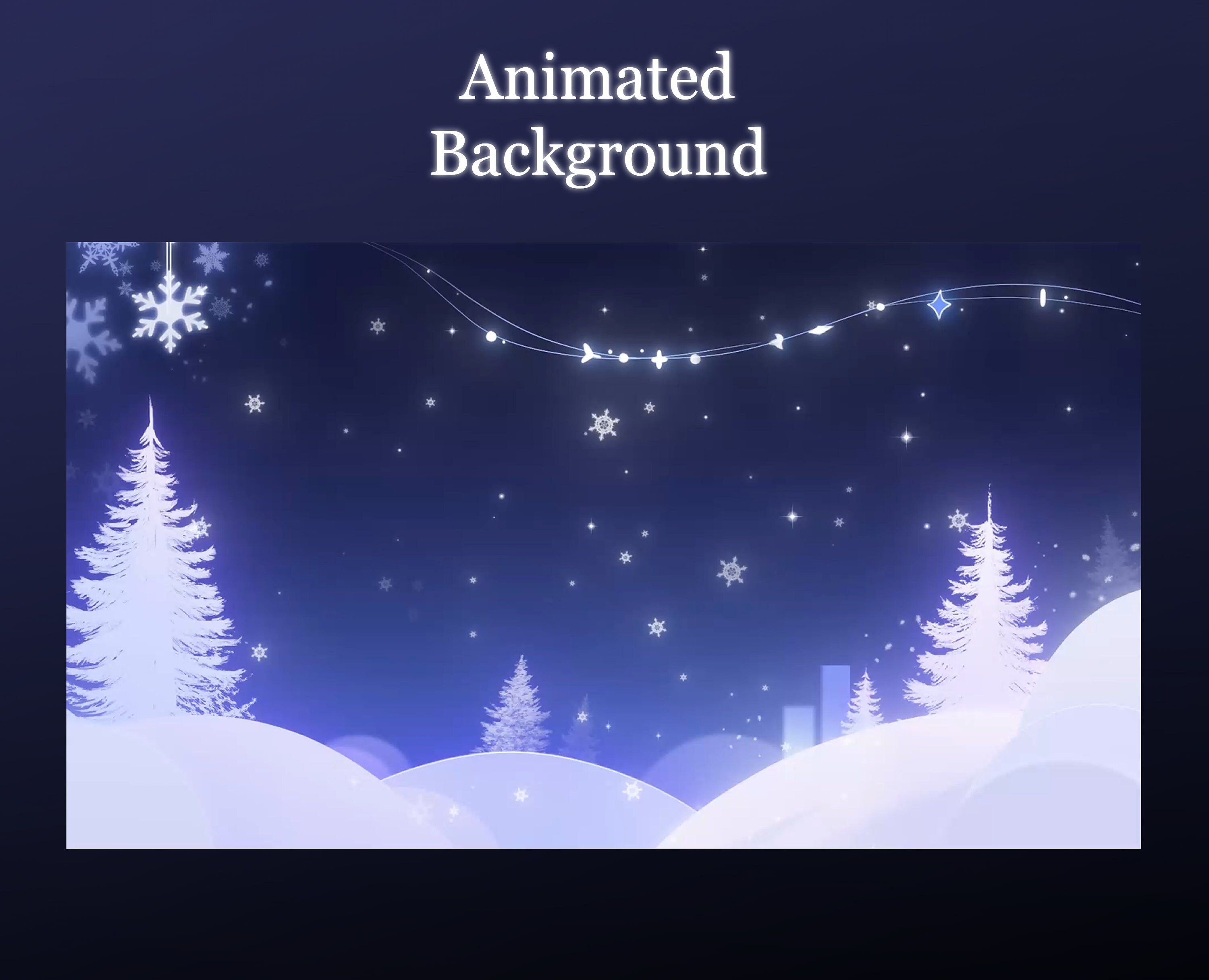 Dreamy Winter Animated Stream Overlay Package for Twitch /transition ...