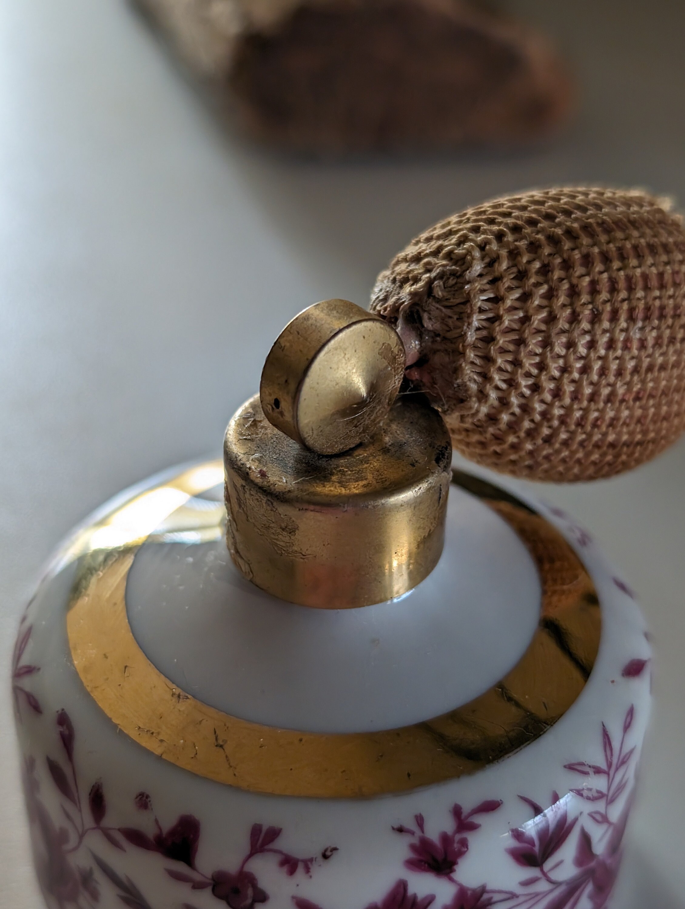 Vintage Porcelain Perfume Bottle With Atomizer Bavaria Western Germany ...