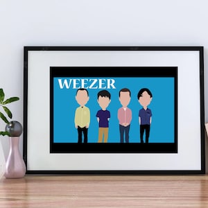 Weezer Blue Album Cover Bobblehead Digital Art Printable Poster Digital ...