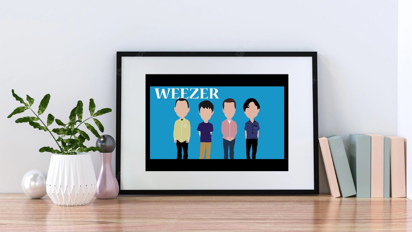 Weezer Blue Album Cover Bobblehead Digital Art Printable Poster Digital ...