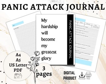 Panic Attack Journal - Etsy