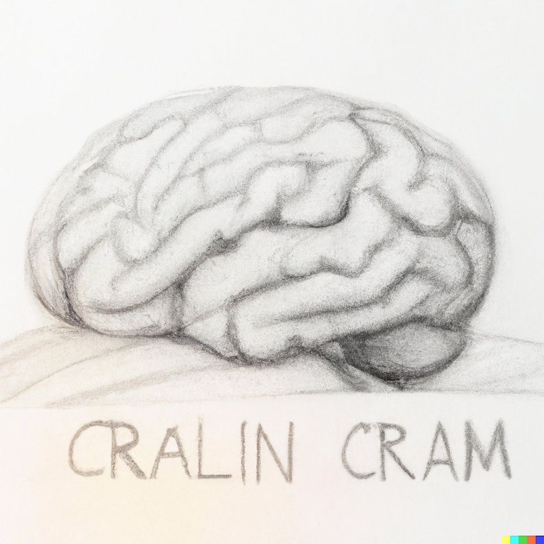 Digital Art Brain Pencil Drawing Etsy