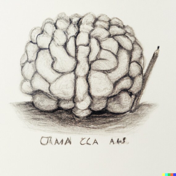Human Brain Pencil Drawing