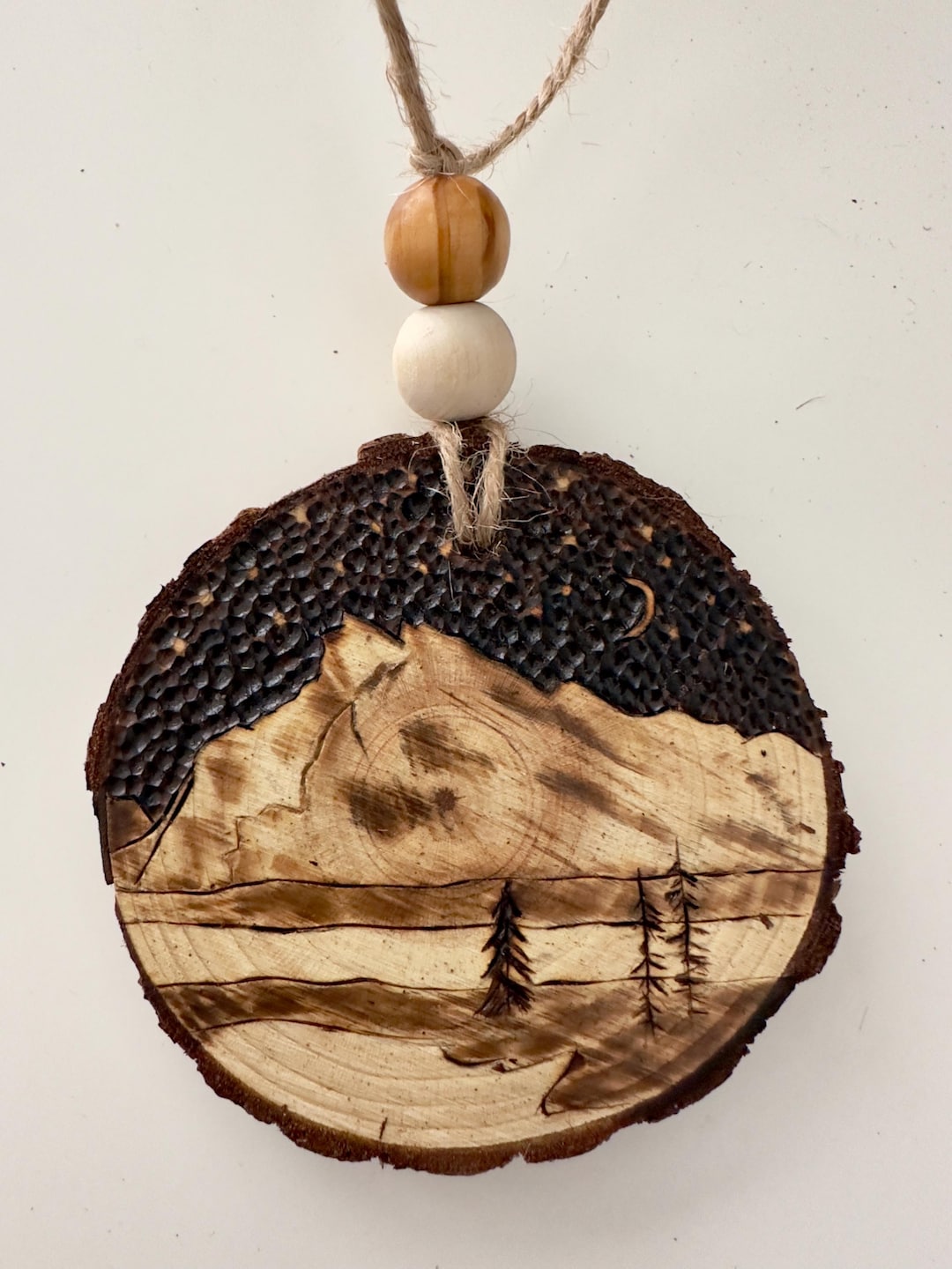 Wood Burned Banff Rundle Mountain Ornament - Etsy