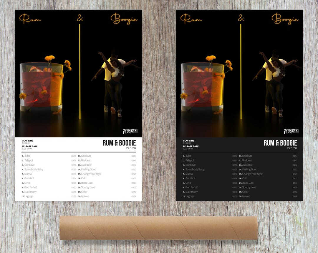 Peruzzi Rum & Boogie Album Cover Poster for Home Wall Art - Etsy