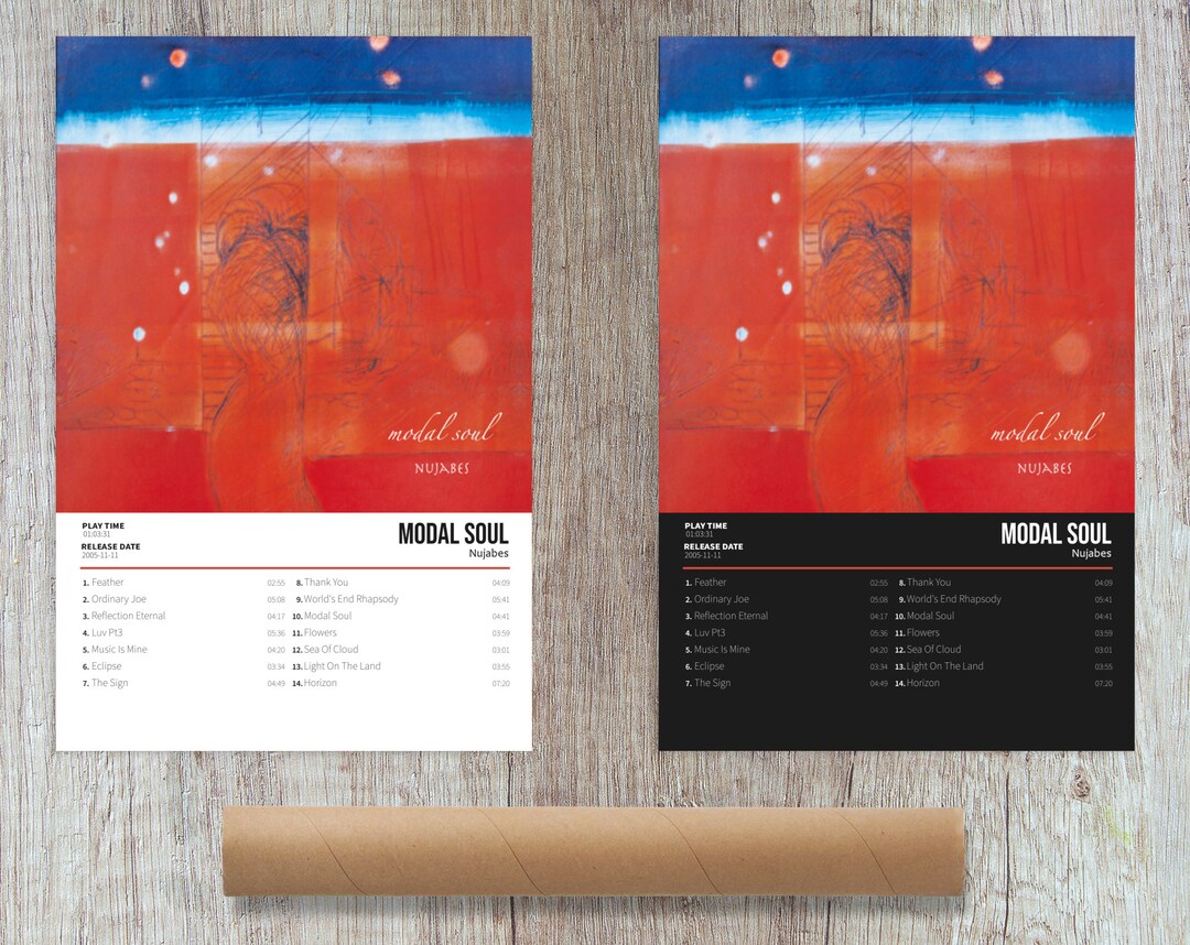 Nujabes Modal Soul Album Cover Poster for Home Wall Art - Etsy UK