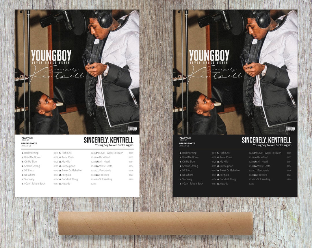 Youngboy Never Broke Again Sincerely Kentrell Album Cover - Etsy