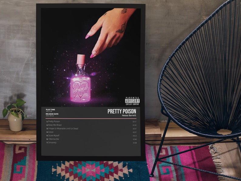Nessa Barrett Pretty Poison Album Cover Poster for Home - Etsy Australia