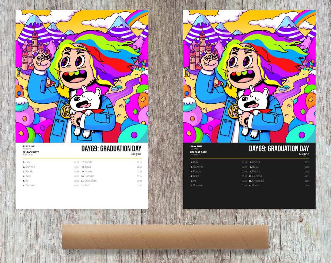 6ix9ine Day69: Graduation Day Album Cover Poster for Home - Etsy
