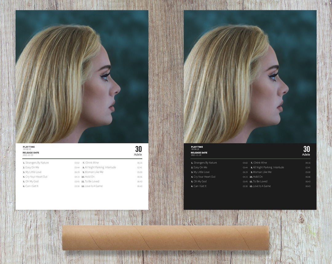 Adele 30 Album Cover Poster for Home Wall Art - Etsy