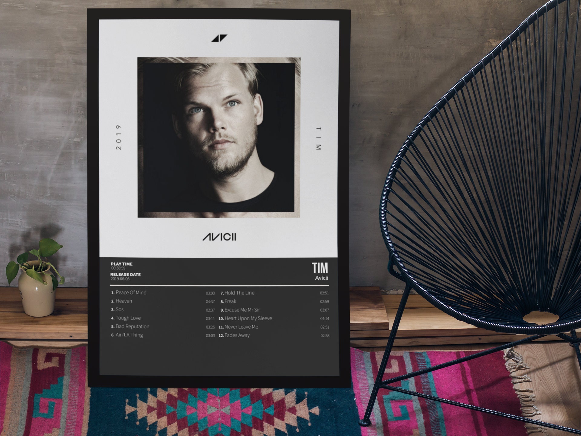 Avicii Tim Album Cover Poster for Home Wall Art - Etsy Canada
