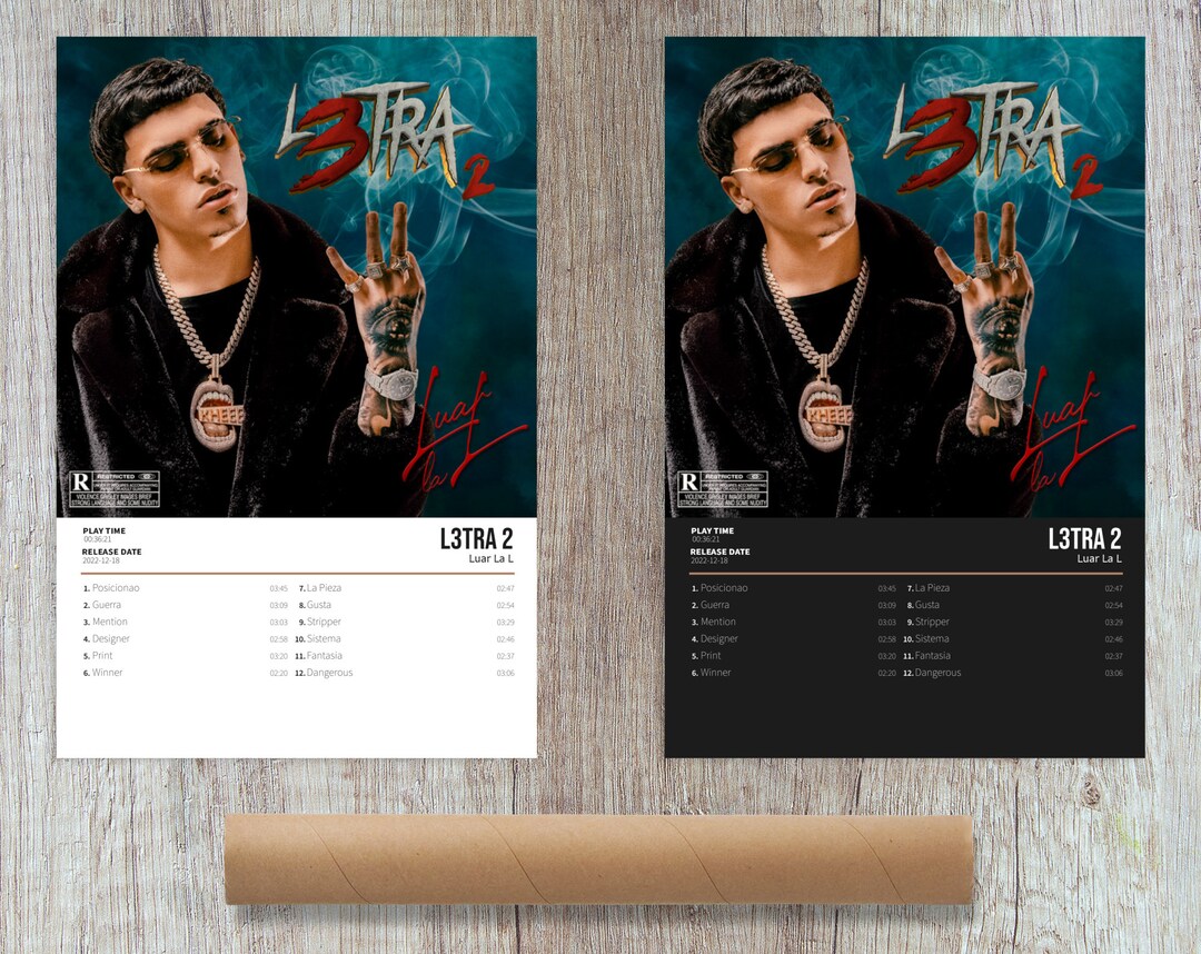Luar La L L3tra 2 Album Cover Poster for Home Wall Art - Etsy