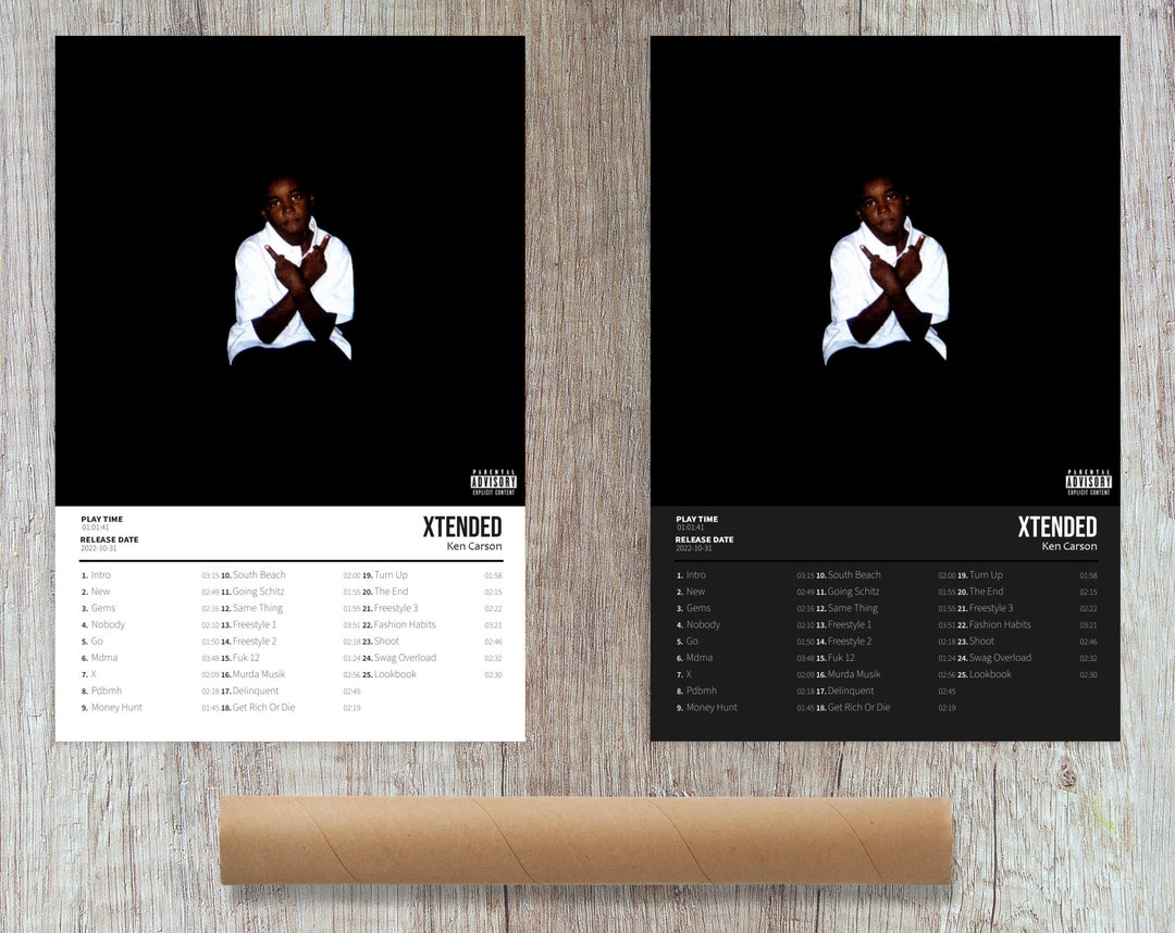 Ken Carson Xtended Album Cover Poster For Home Wall Art Etsy