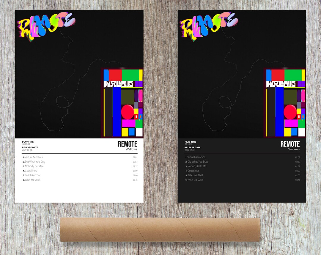 Wallows Remote Album Cover Poster for Home Wall Art - Etsy