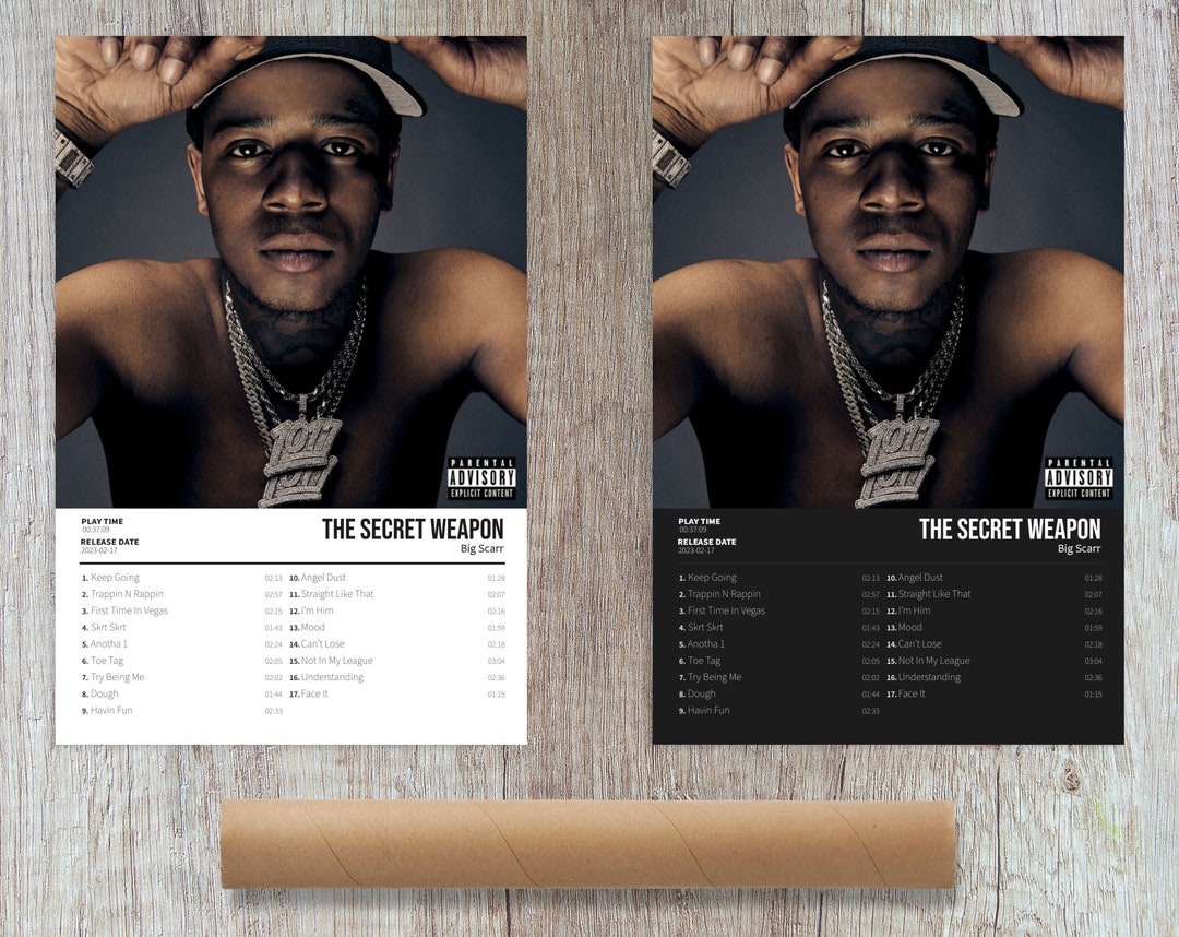 Big Scarr the Secret Weapon Album Cover Poster for Home - Etsy