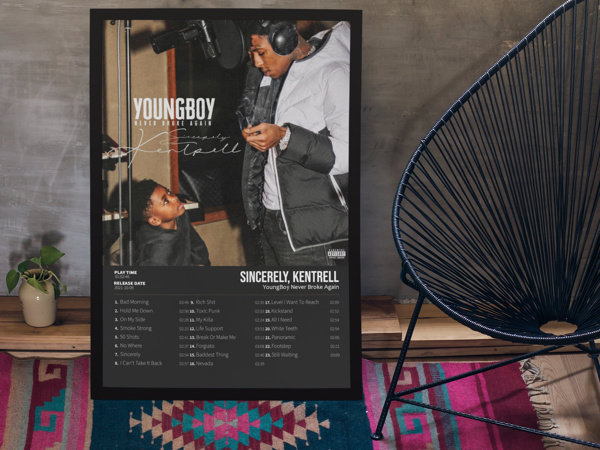 Youngboy Never Broke Again Sincerely Kentrell Album Cover - Etsy Hong Kong