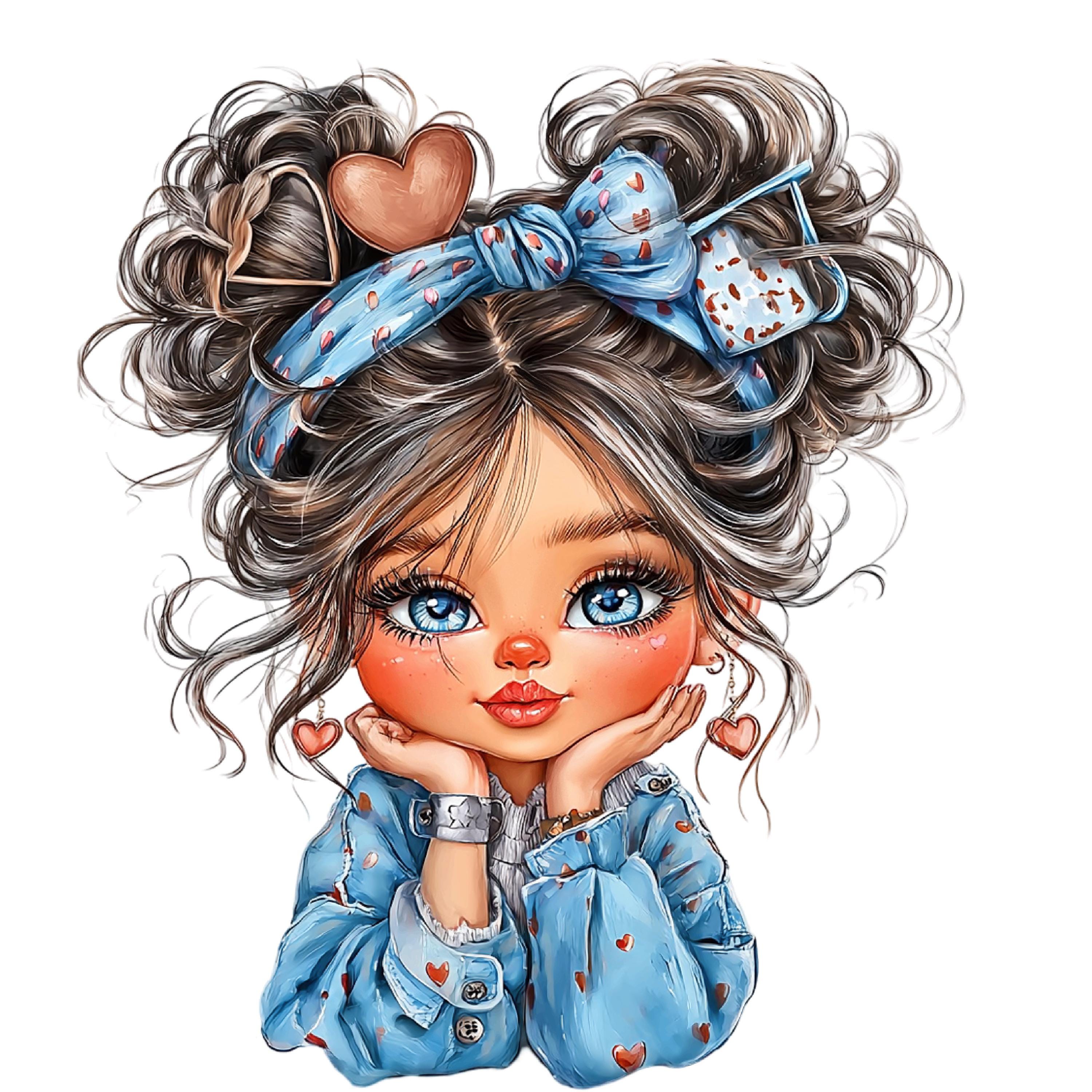23 Quirky Valentine’s Day Girl Clipart, Clipart Download for Teachers ...