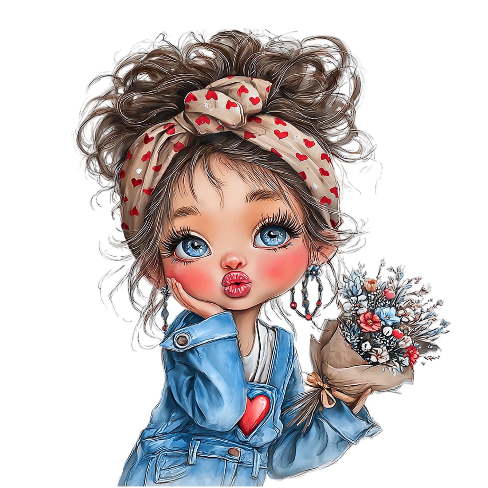 23 Quirky Valentine’s Day Girl Clipart, Clipart Download for Teachers ...
