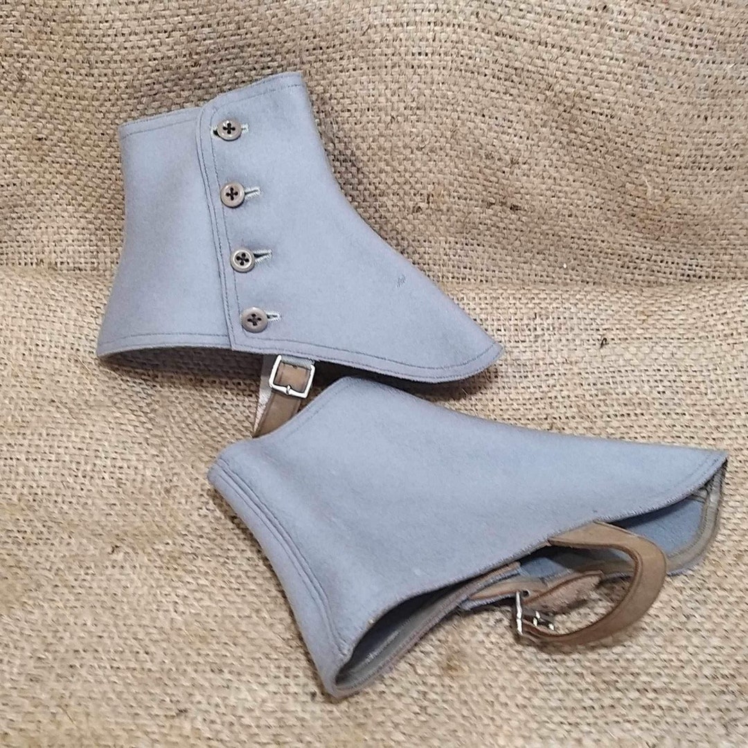 Antique Early 20th Century Felt Wool Spats Buttoned Sides - Etsy