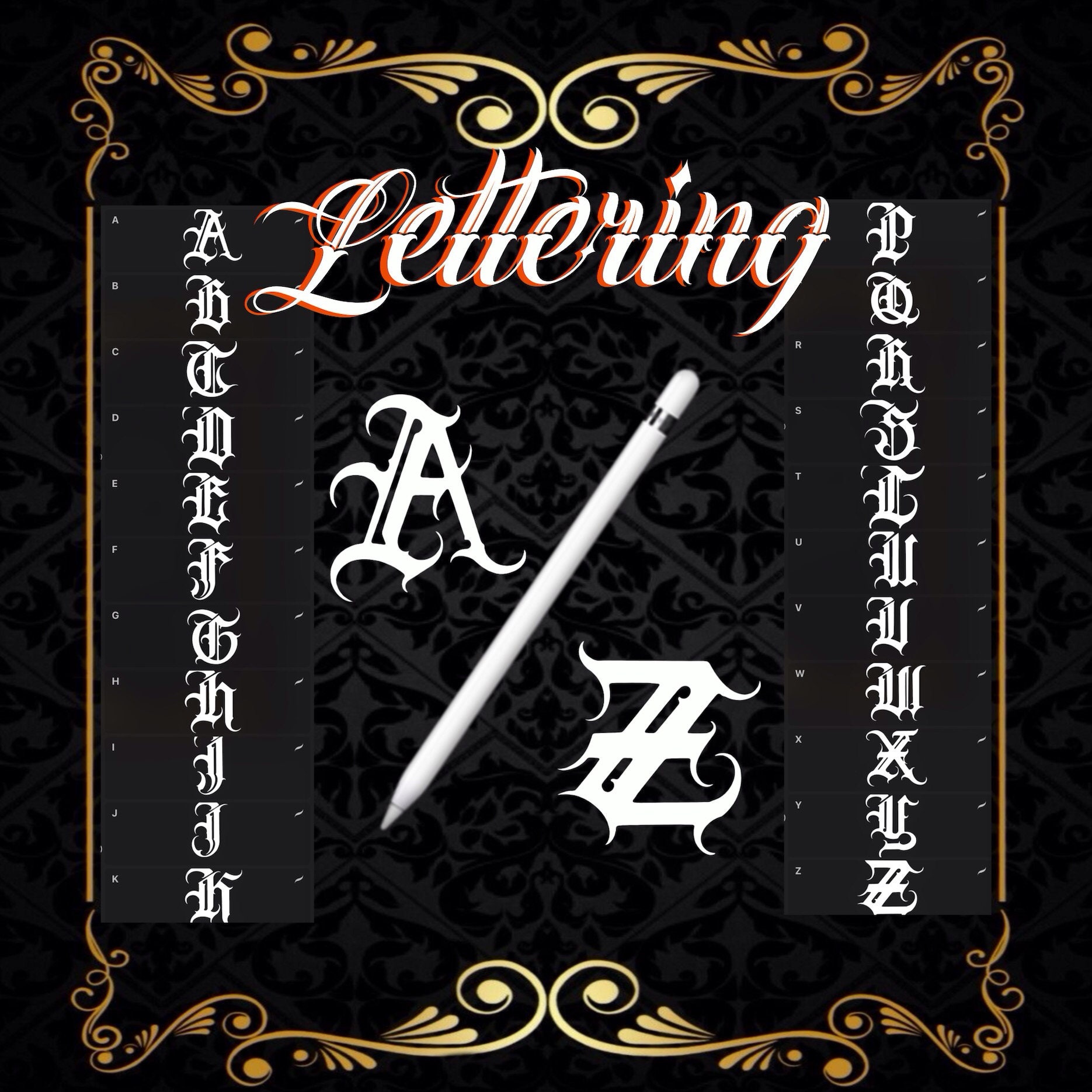 A-Z 0.3 Lettering Stamp Brushes Set - Etsy