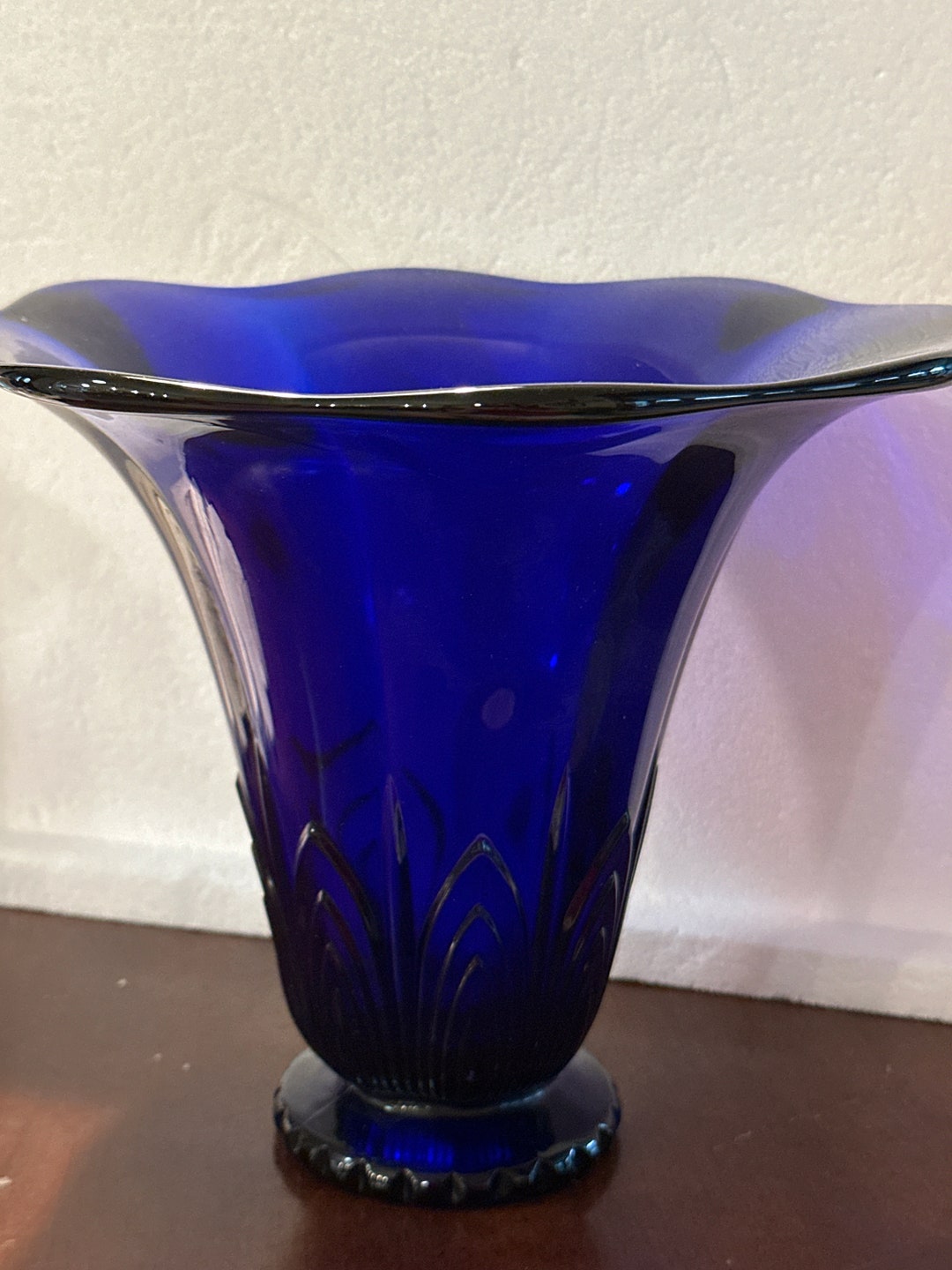 Rare Heisey Stiegel Colbalt Blue Cathedral Vase 1413 - Etsy