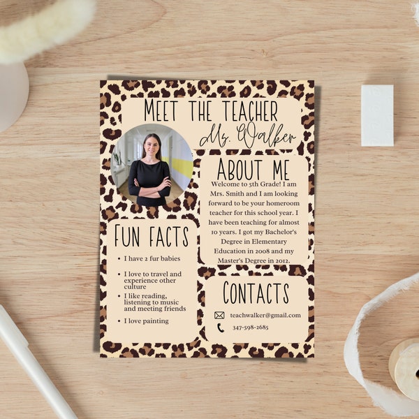 Meet the Teacher Template, Back to School Flyer, Open House Flyer ...