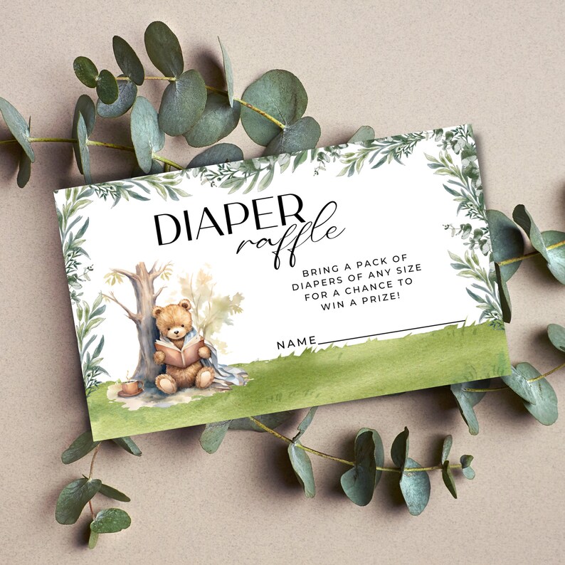 Baby Shower Bear Invitation, Book Theme Baby Shower, Bear Story Book ...