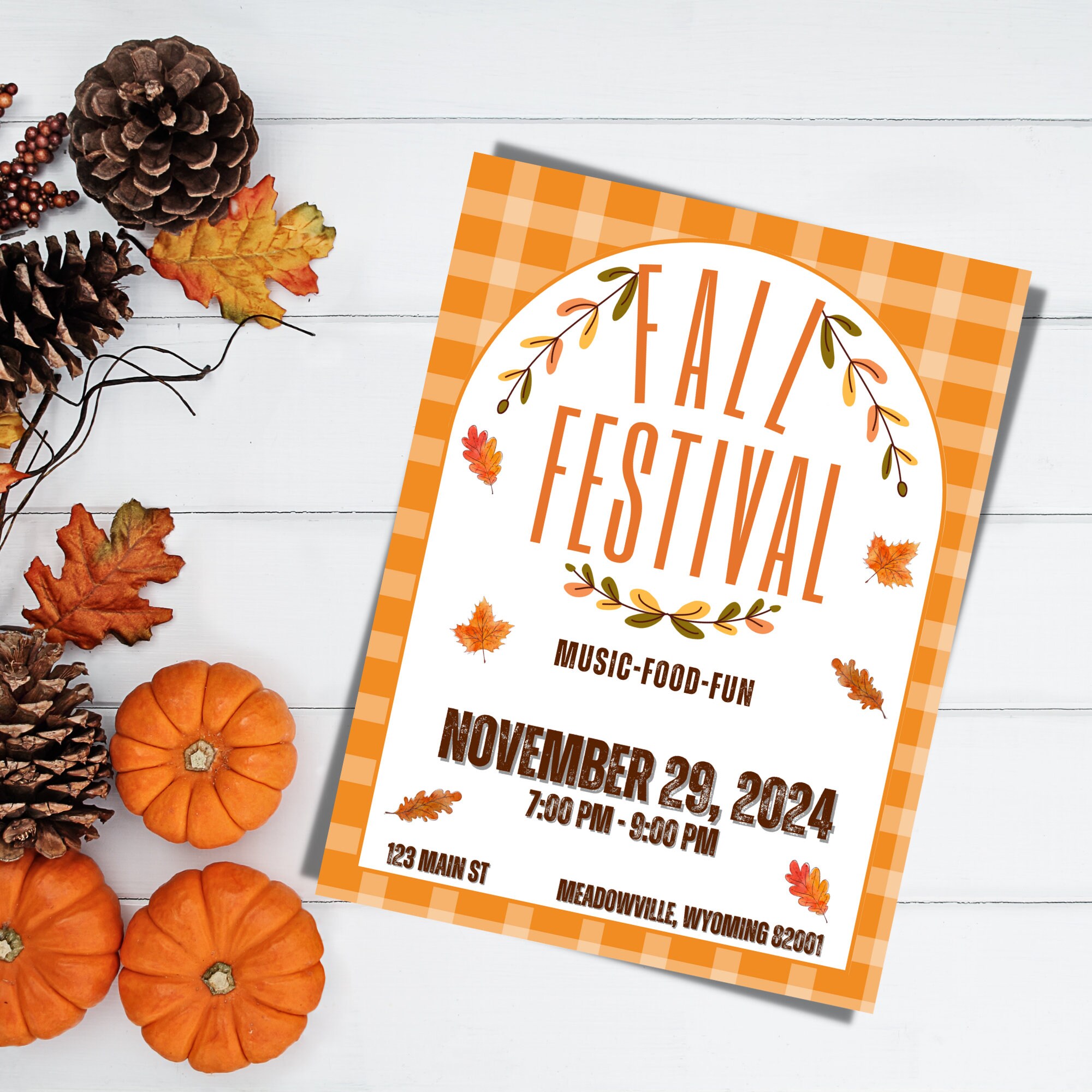 Editable Fall Festival Flyer, Autumn Festival, Harvest Fall Festival ...