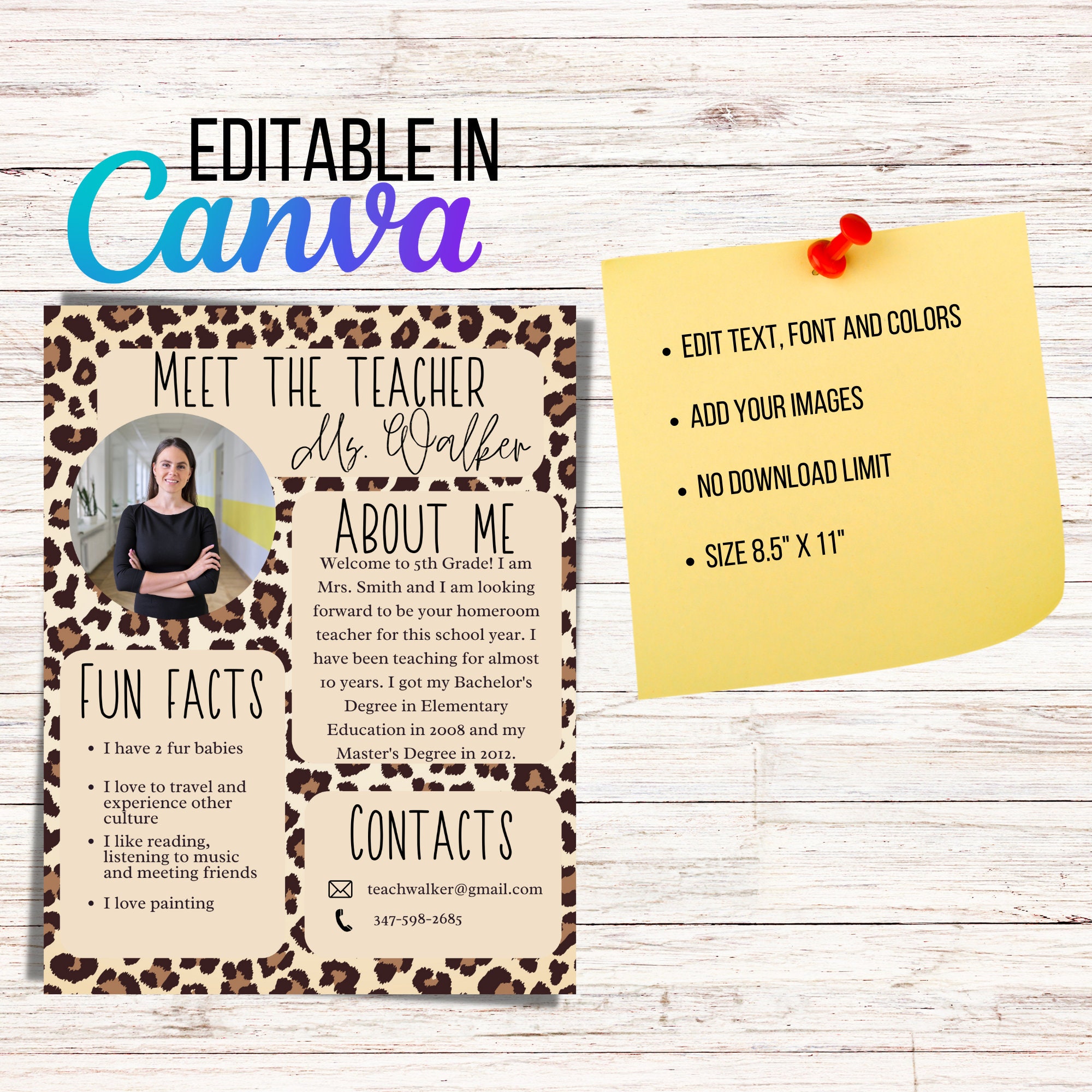 Meet the Teacher Template, Back to School Flyer, Open House Flyer ...