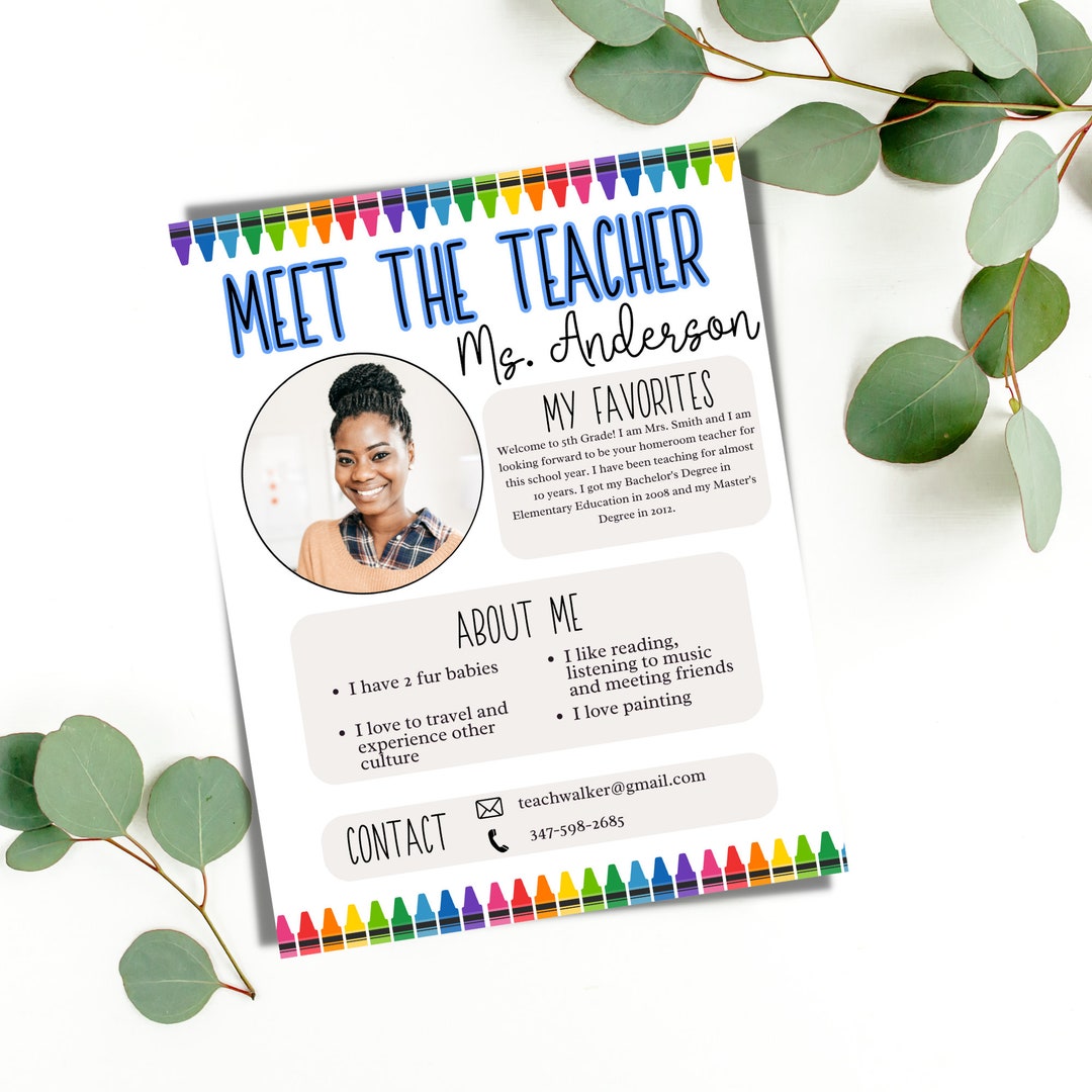 Meet the Teacher Template, Back to School Flyer, Open House Flyer ...