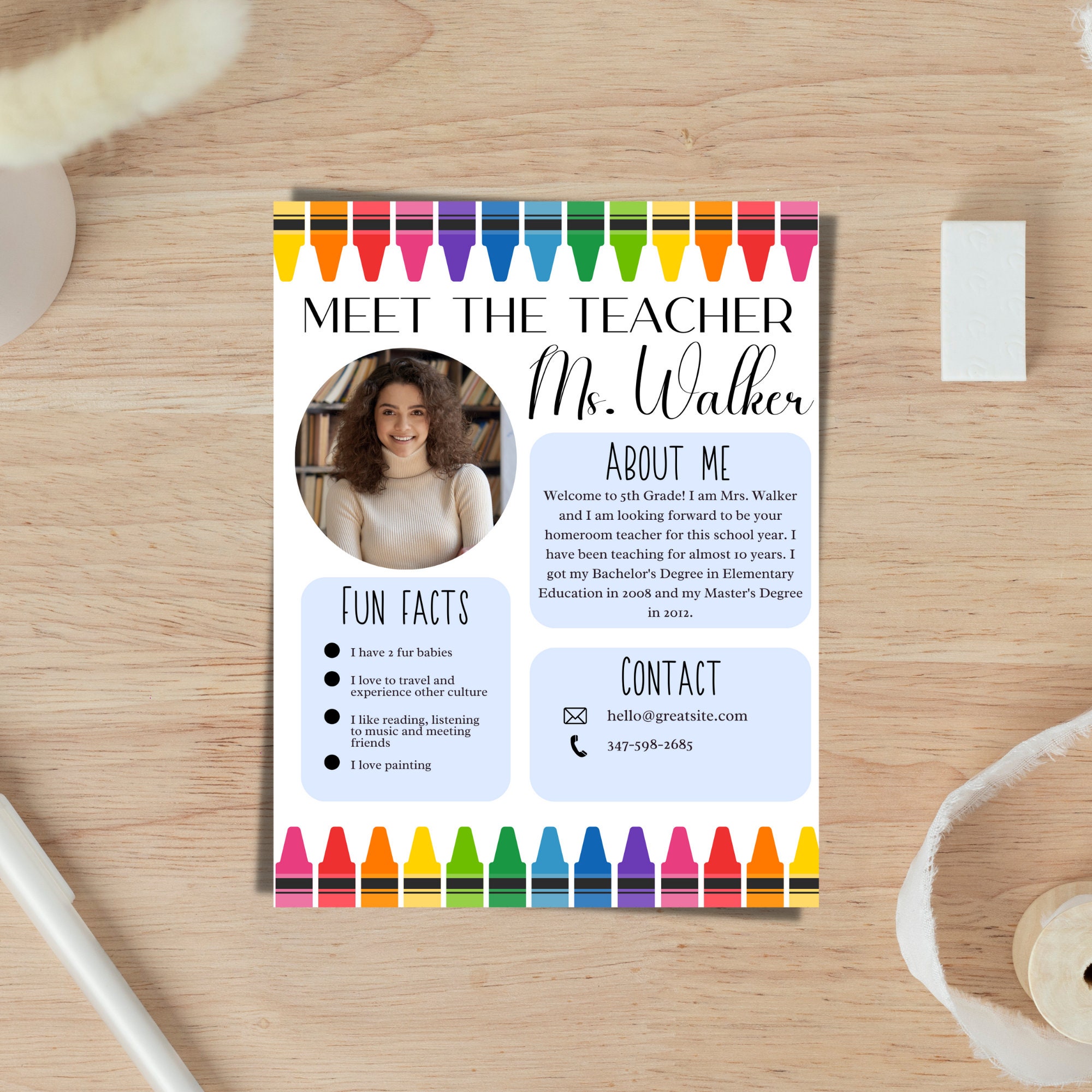 Meet the Teacher Template, Back to School Flyer, Open House Flyer ...