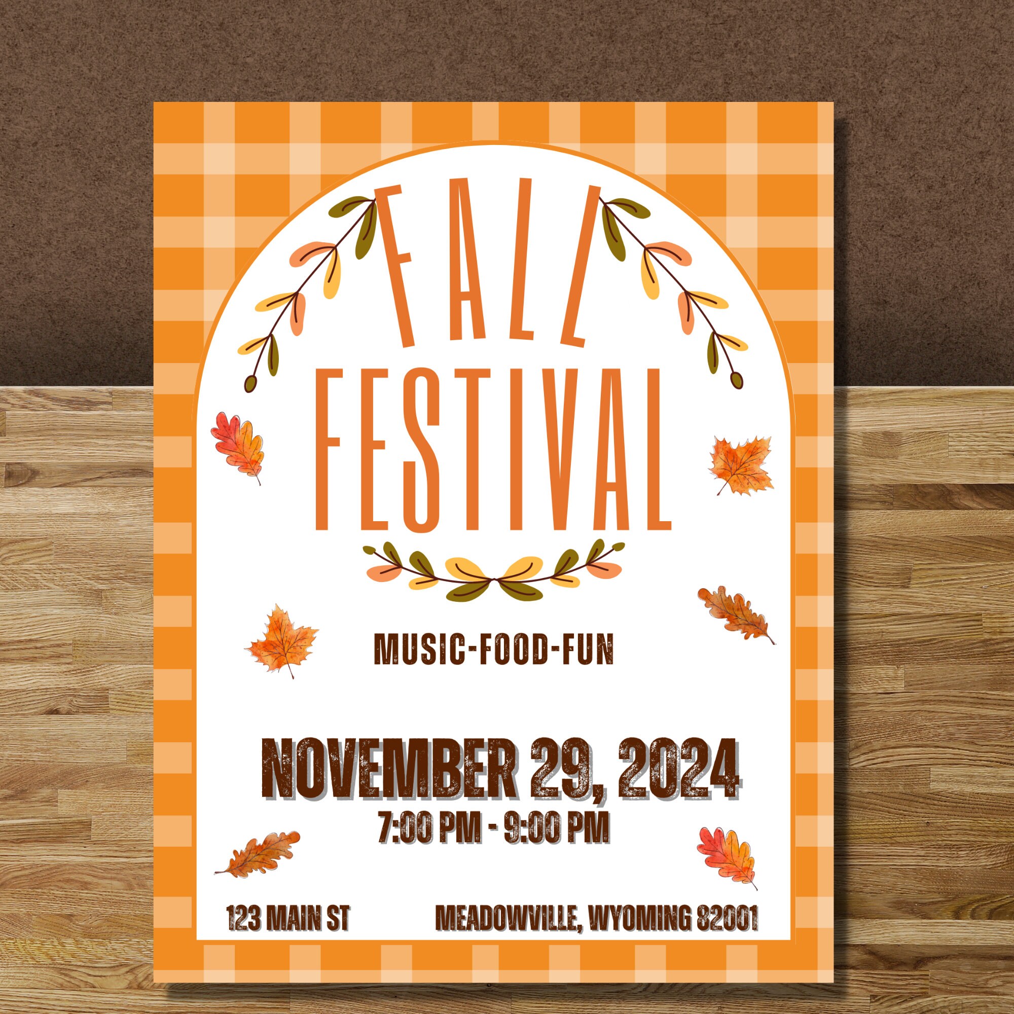 Editable Fall Festival Flyer, Autumn Festival, Harvest Fall Festival ...