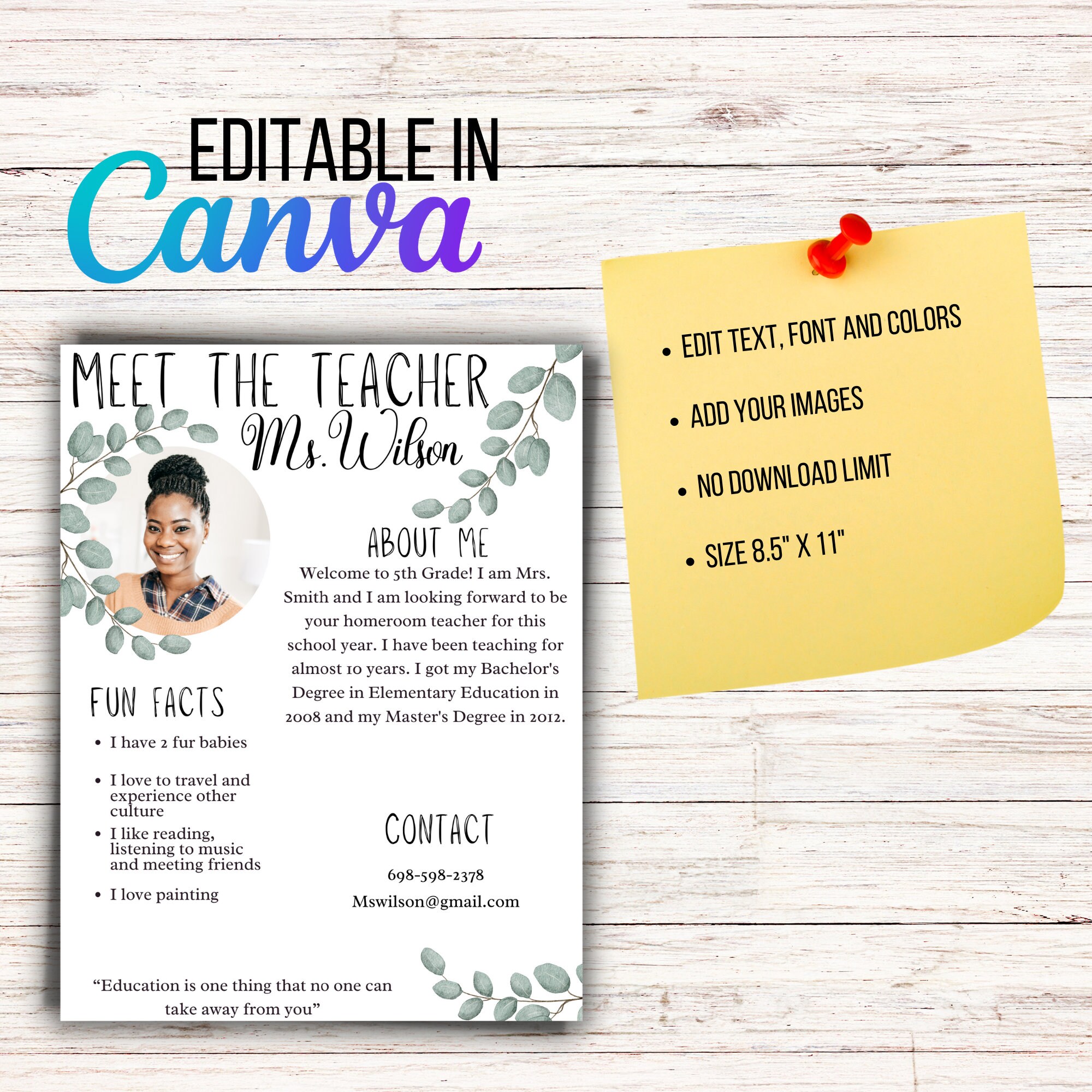 Meet the Teacher Template, Back to School Flyer, Open House Flyer ...
