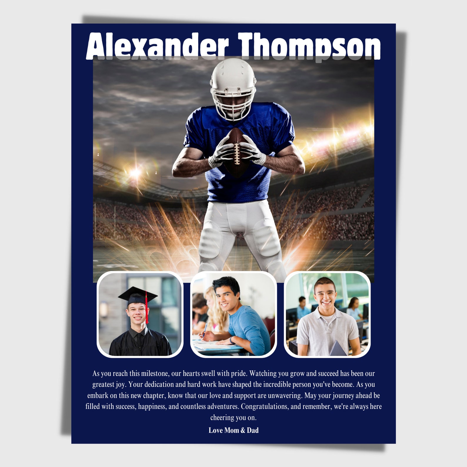 Yearbook Ad Template Full Page Half Page Quarter Page Senior Graduate ...