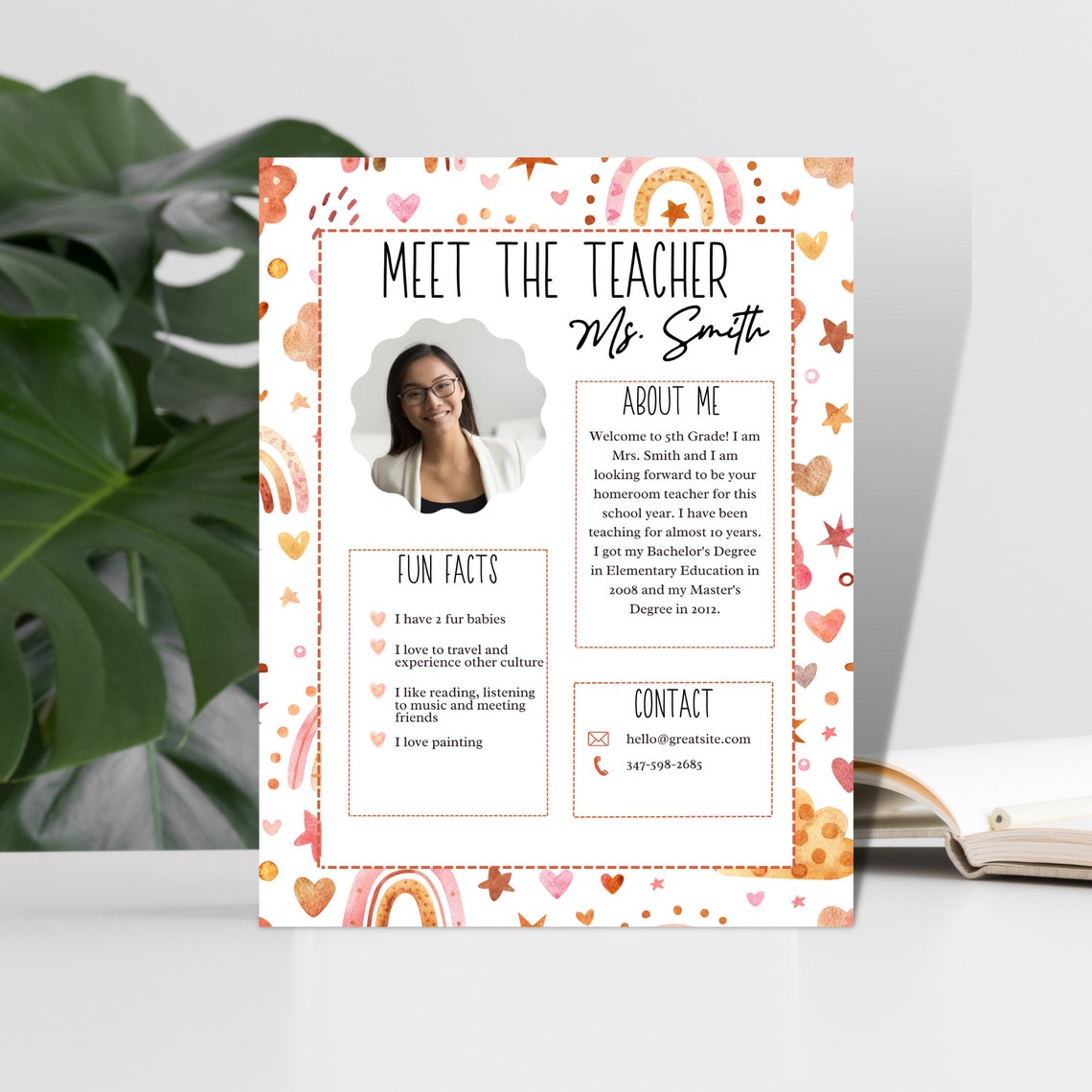 Meet the Teacher Template Back to School Flyer Open House - Etsy